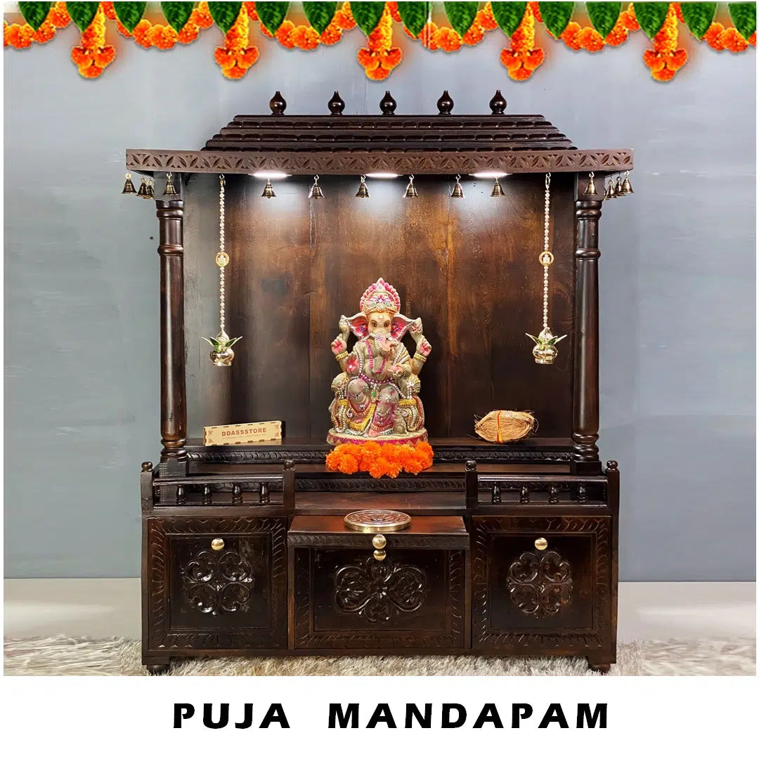 Puja Mandapam | Buy Wood Pooja Mandapam | D'DASS Store