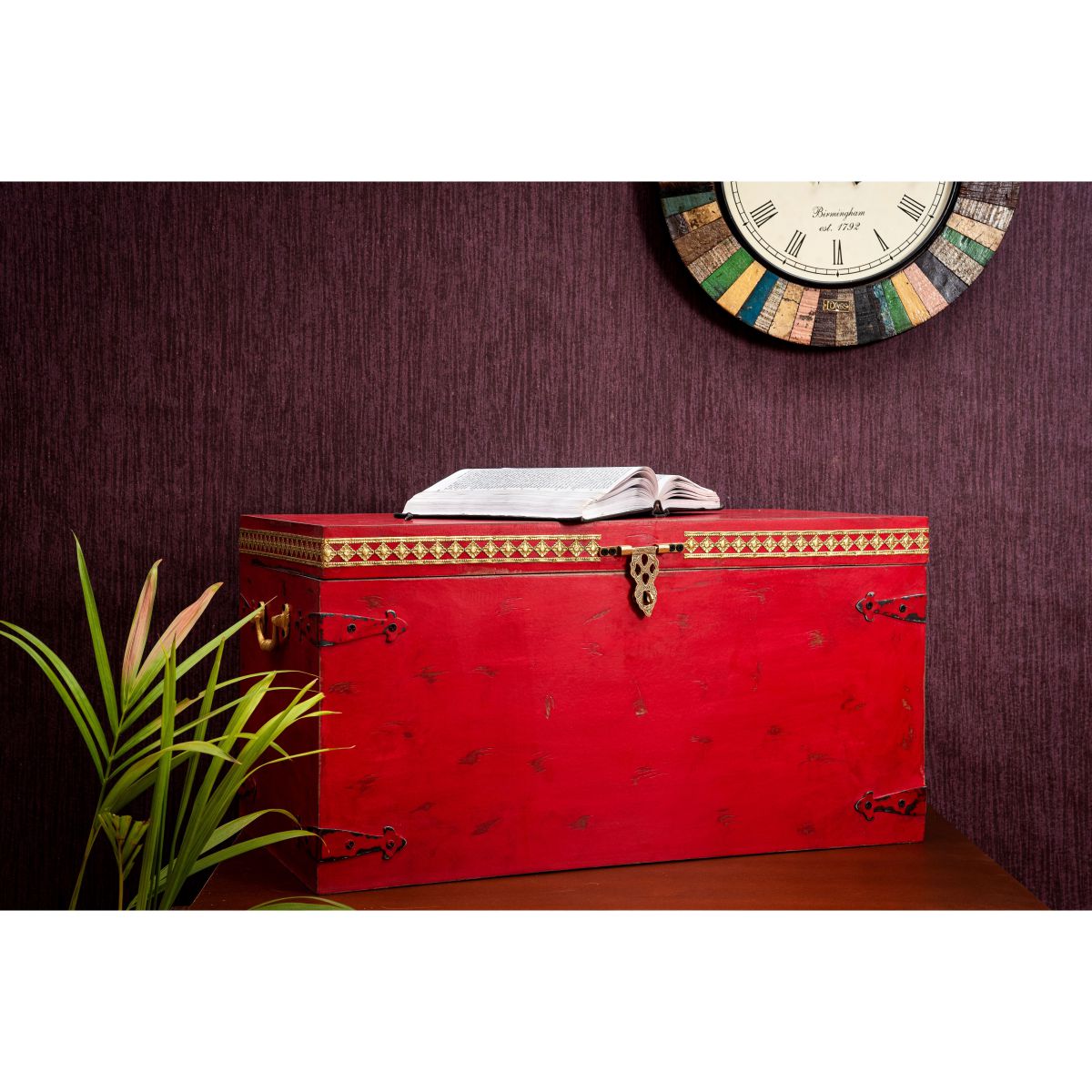Ethnic Style Decorative Distressed Wooden Trunk & Storage Box | D'DASS ...