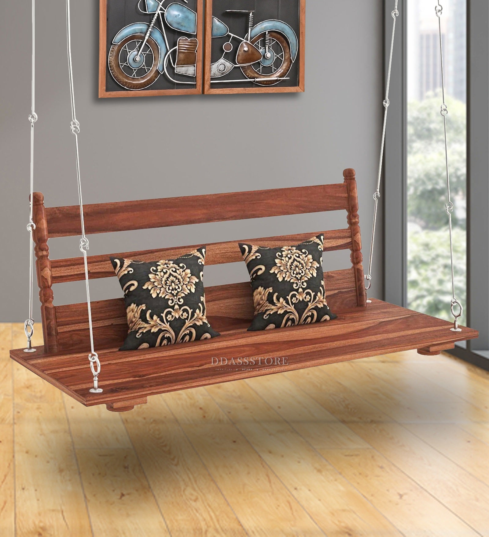 Hanging Solid wood Hammock Swing Sofa for Living Room | House Swings ...