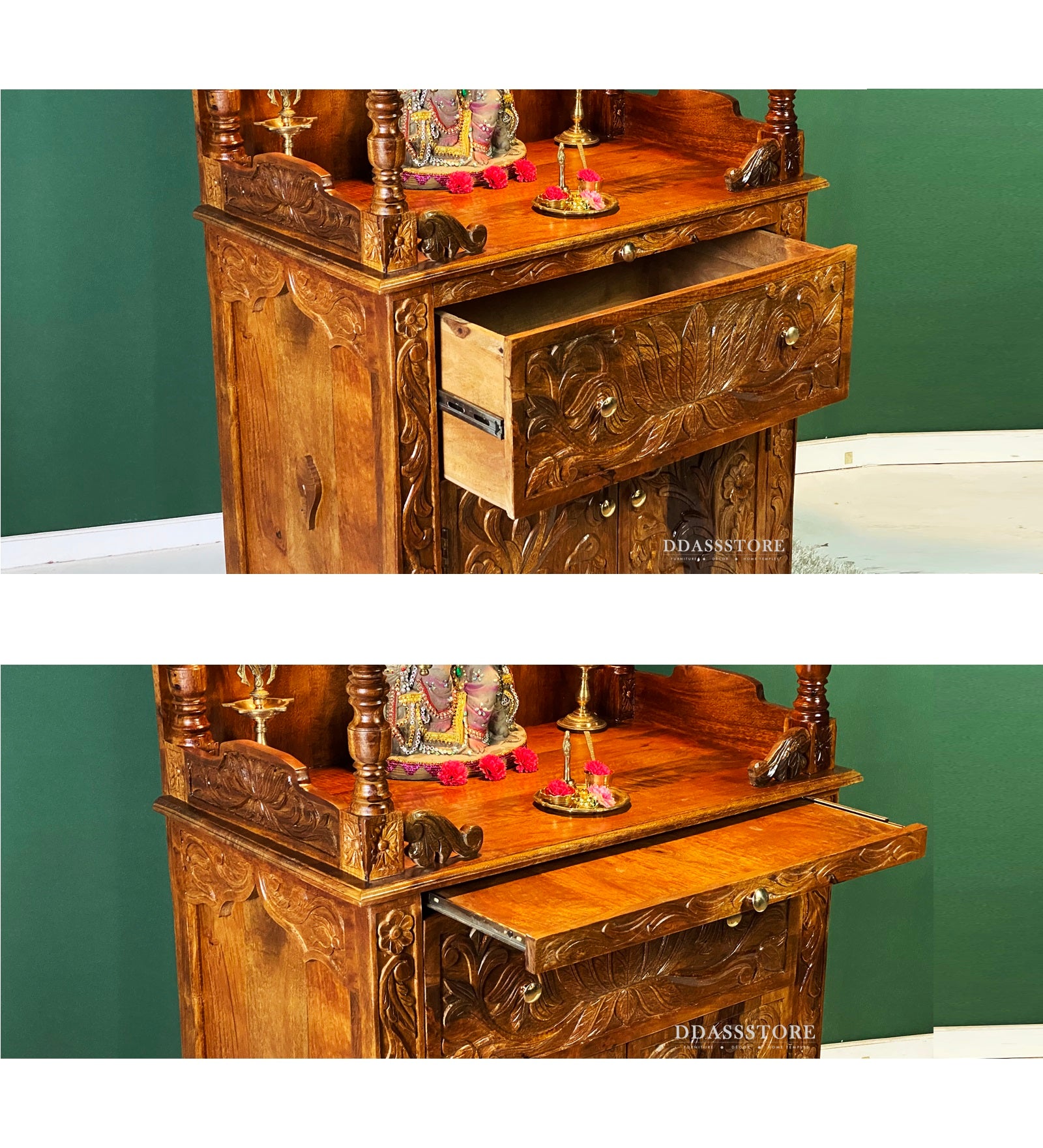 Shri Laddu Gopal Ji - 90" South Indian Style Saagwan Sheesham Wood ...