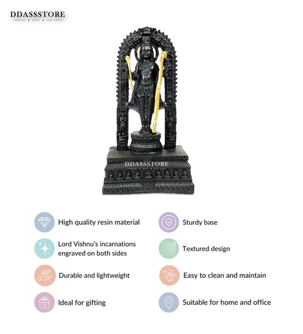 Shri Ram Lalla Idol Miniature Sculpture Height 7 Inch, Shri Ram Murti ...